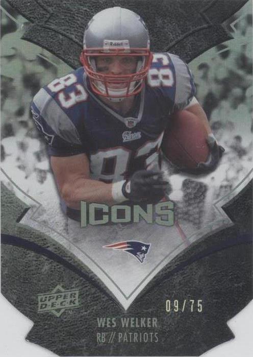 2008 Upper Deck Icons - Wes Welker #61 Gold Die-Cut /75 for sale online ...