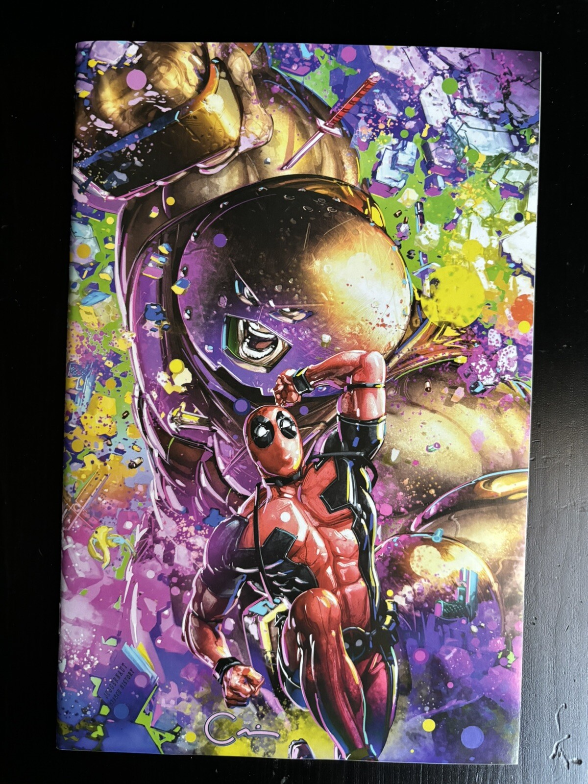 Deadpool Dirty Thirty #1 Brand New 9.8 Black Light Homage Clayton Crain ...