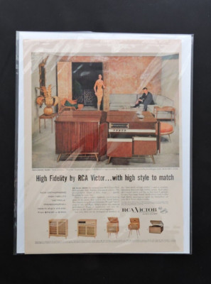 Vintage 1950's RCA Victor Print Ad High Fidelity Systems | eBay