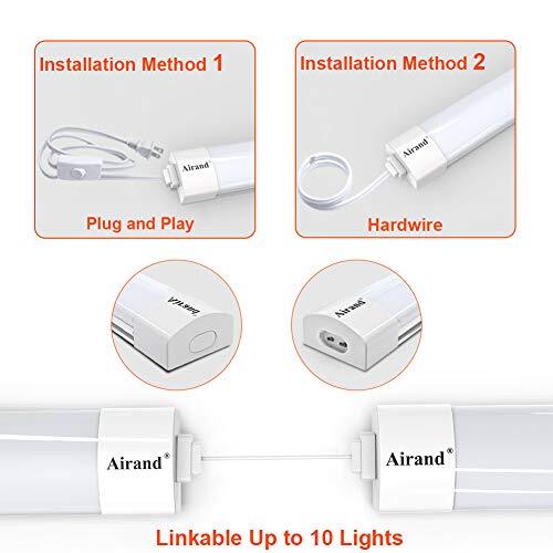 Utility Led Shop Light Fixture 4ft Plug In Ceiling Lights Led Tube ...