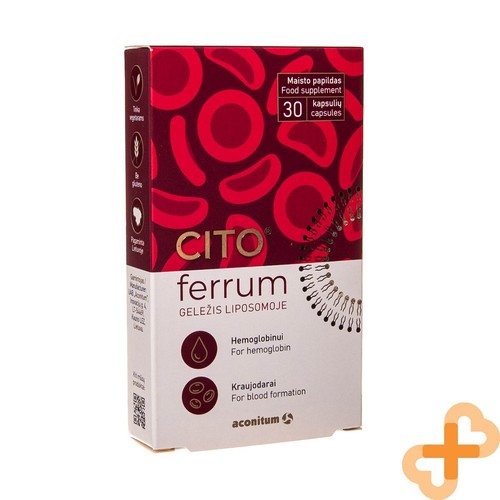 BIOFERA CITO FERRUM Iron in Liposome 30 Capsules Hemoglobin Blood ...