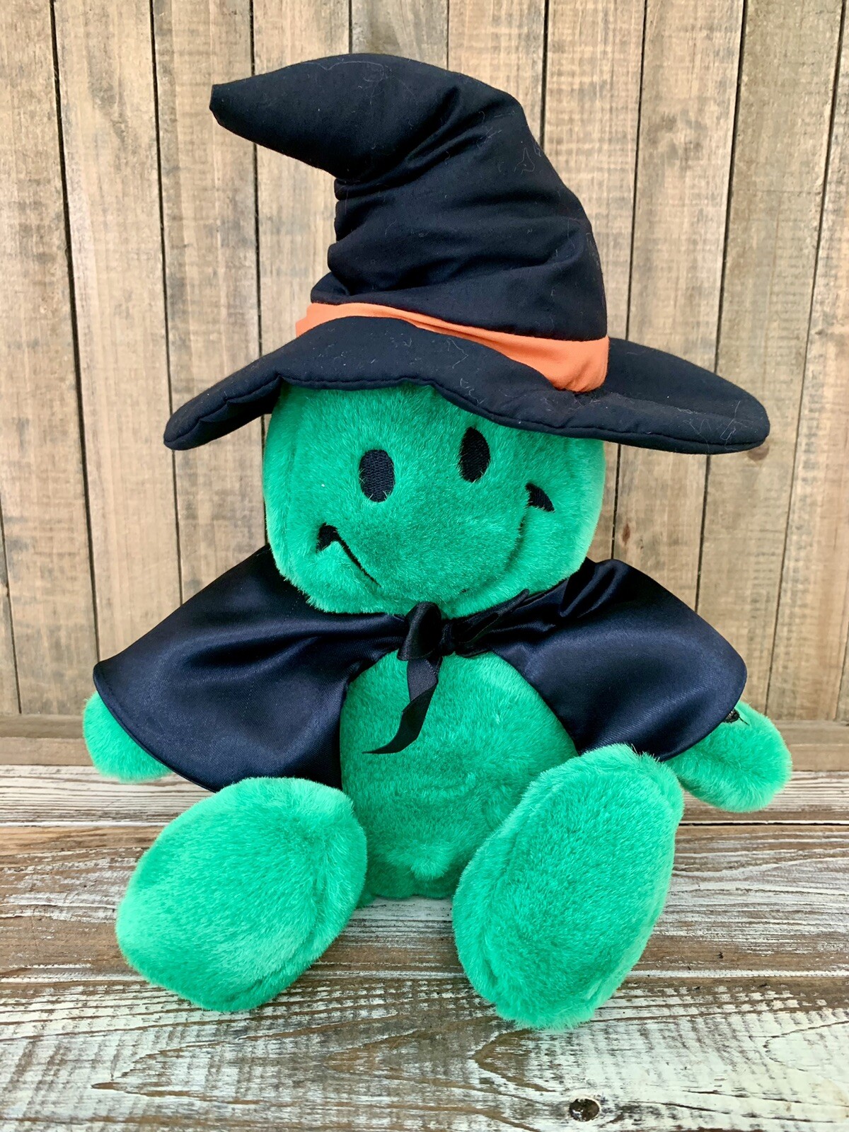 VTG Battery Operated Tickle Wiggle Halloween Green Smiley Plush Witch ...