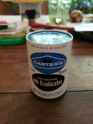 Carter's 1950s Vintage Two Solution Ink Eradicator 492 | eBay