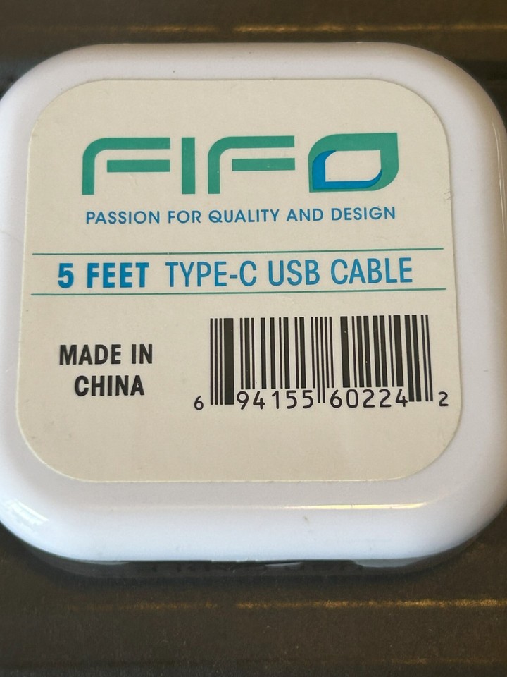 FIFO Fast 5ft Type-C to Type-C USB cable Black | eBay