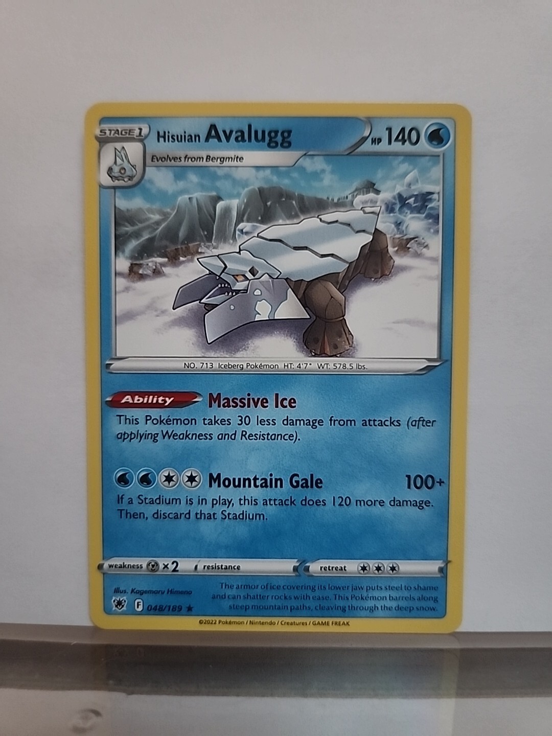 Pokémon TCG Hisuian Avalugg 048/189 Pokemon Astral Radiance NM/M | eBay
