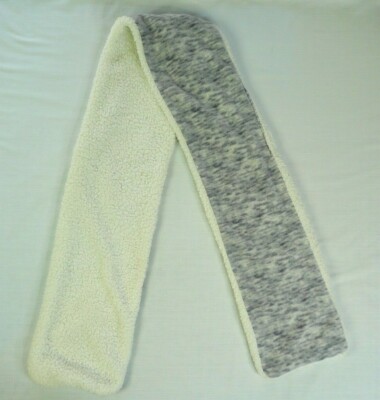 Unbranded Winter Scarf Gray White Soft Approximately 32" long Polyester ...