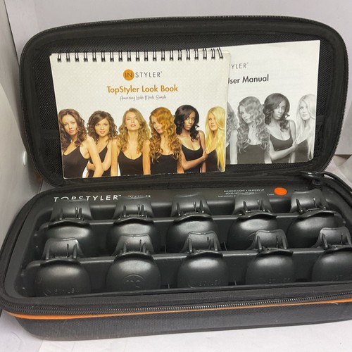 TopStyler By InStyler Heated Ceramic Styling Shells Hair Curlers Set ...