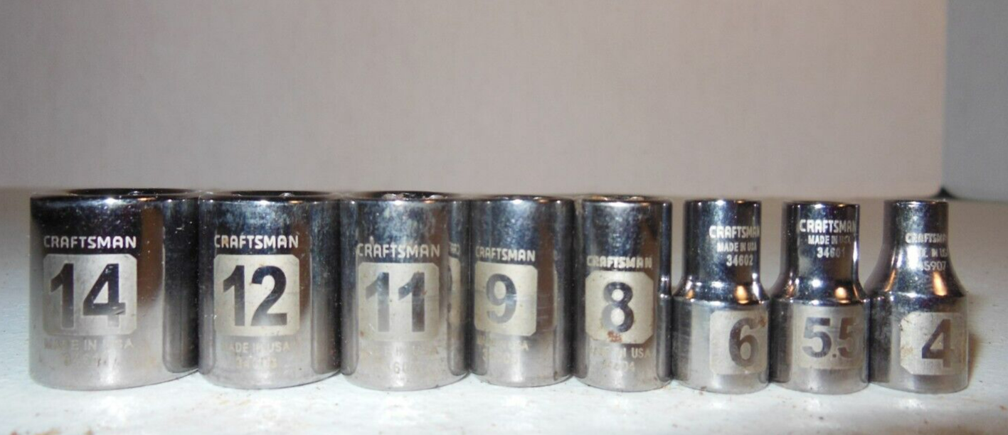 Craftsman Metric 1/4" Drive 6pt Sockets, Laser Marked Easy Read USA | eBay