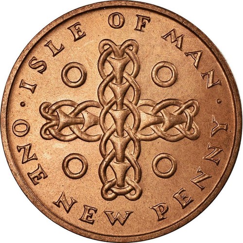 Manx Coin Isle of Man 1 New Penny | Elizabeth II | Ring Chain | 1971 ...