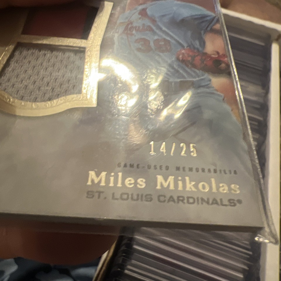 2020 Topps Tier One Relics #/25 MILES MIKOLAS Game-Worn Jersey SP Patch ...