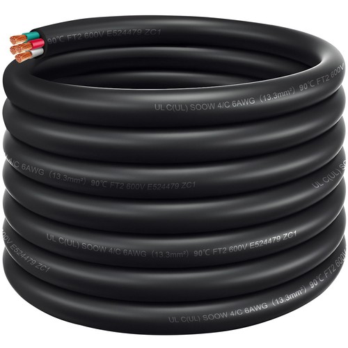6/4 Portable Power Cable SOOW, 600V Electric Cable, 6 AWG Electric Wire ...