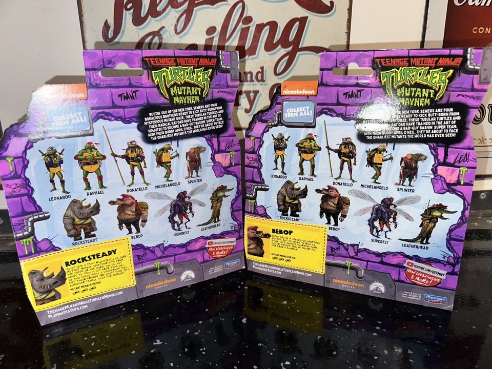 Bebop & Rocksteady Teenage Mutant Ninja Turtles Mutant Mayhem Figure ...