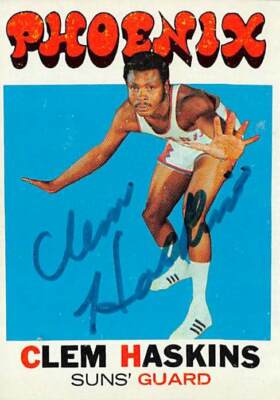 Clem Haskins autographed Basketball Card (Phoenix Suns) 1971 Topps #96 ...