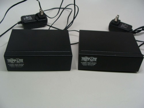 Lot of 2 - Tripp Lite B114-002-R 2-Port VGA / SVGA Video Splitter ...
