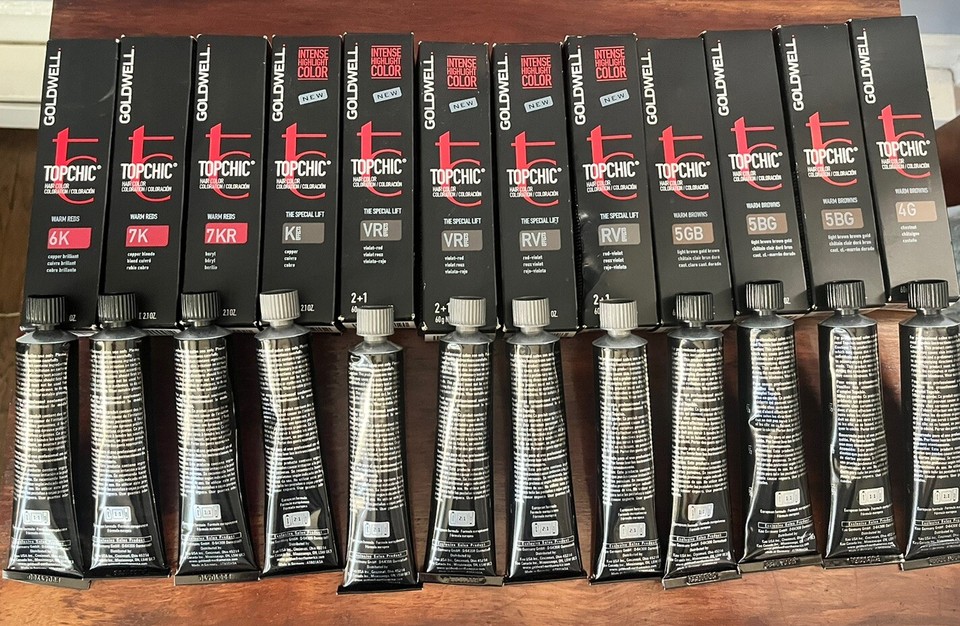 GOLDWELL TOPCHIC Hair Color Tubes Choose Your Color 6K 7KR 7K 5GB 5BG ...