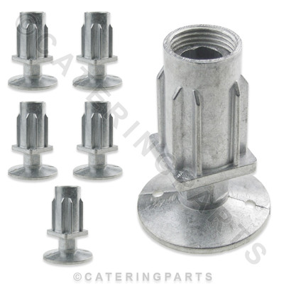 6 x PUSH FIT SQUARE 30mm TABLE LEGS ADJUSTABLE FEET LEVELLING SCREW ...