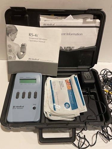 RS Medical RS-4I Sequential Stimulator w/Case Cords Charger Pads—see ...