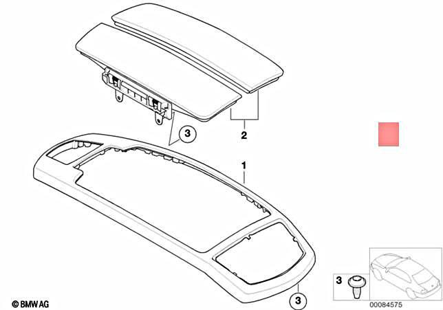 Genuine BMW Alpina B7 E65 E66 E67 730d Set Of Covers Center Armrest ...