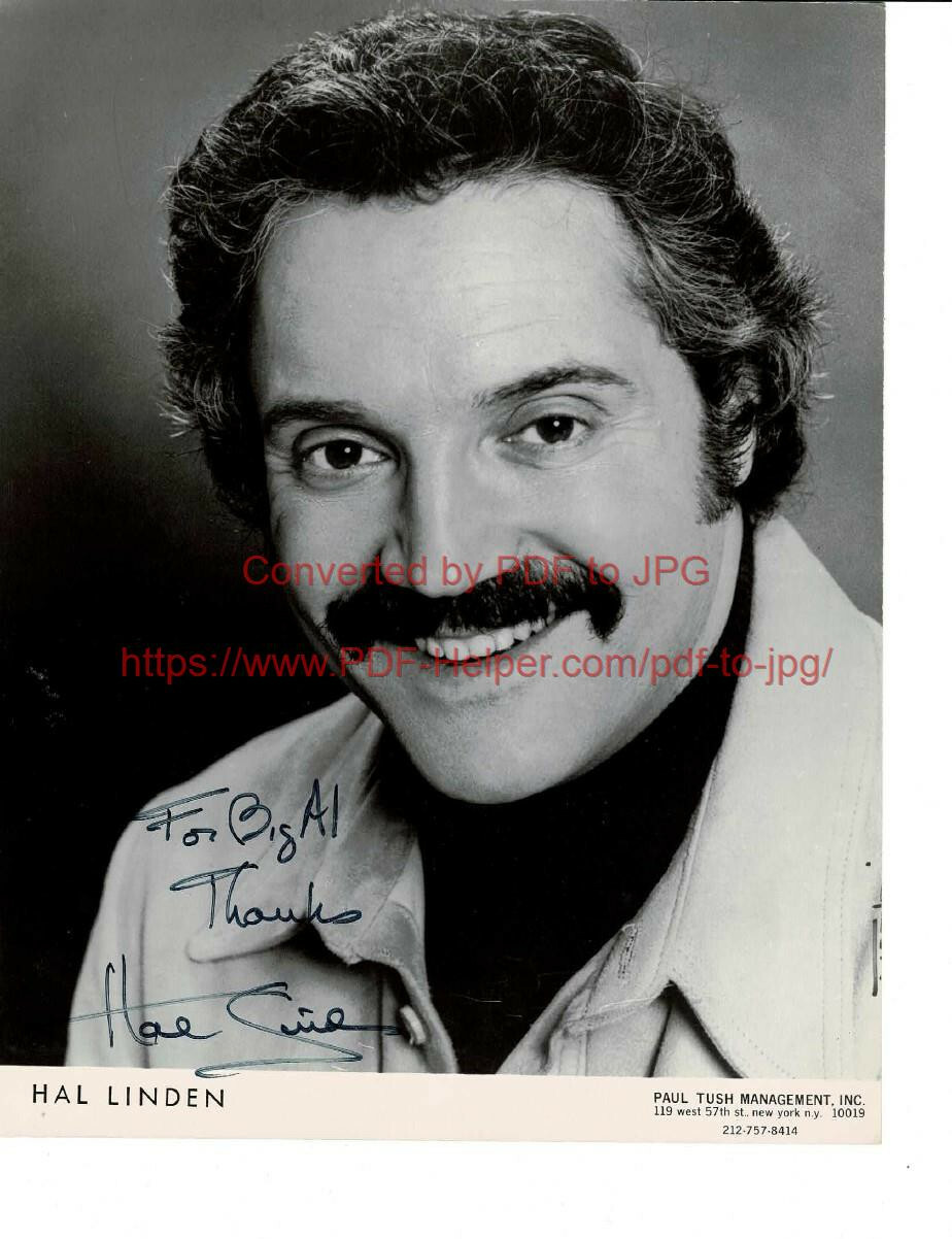 Hal Linden (Barney Miller) Original Signed Autograph Photo | eBay