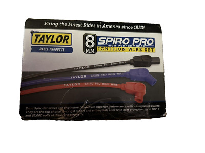Taylor Cable 70254 Red Universal Fit 8mm TCW Pro-Wire Ignition Wire Set ...