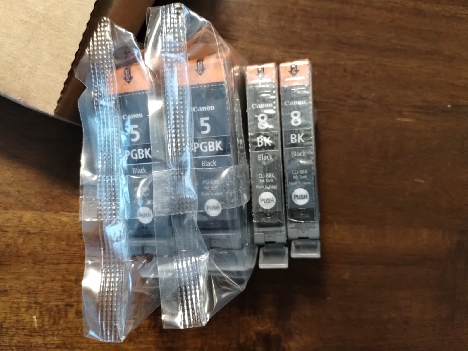 4 pk Genuine Canon PGI-5 & CLI-8 Black Ink Tanks No Retail Box NEW In ...