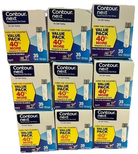 300 +15 Contour Next Test Strips~(9 X 35)~Exp~2/27~$113.99~Free Ship | eBay