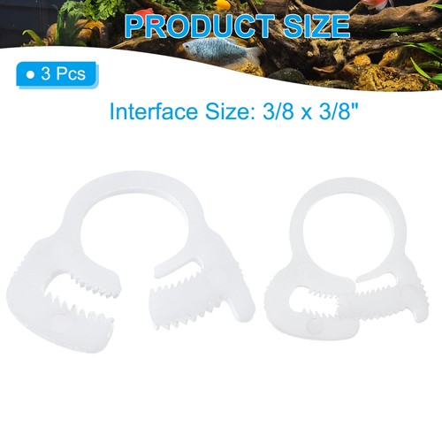 3 Pcs 3/8 Inch Plastic Hose Clamps Heavy Duty Double Snap Grip ...