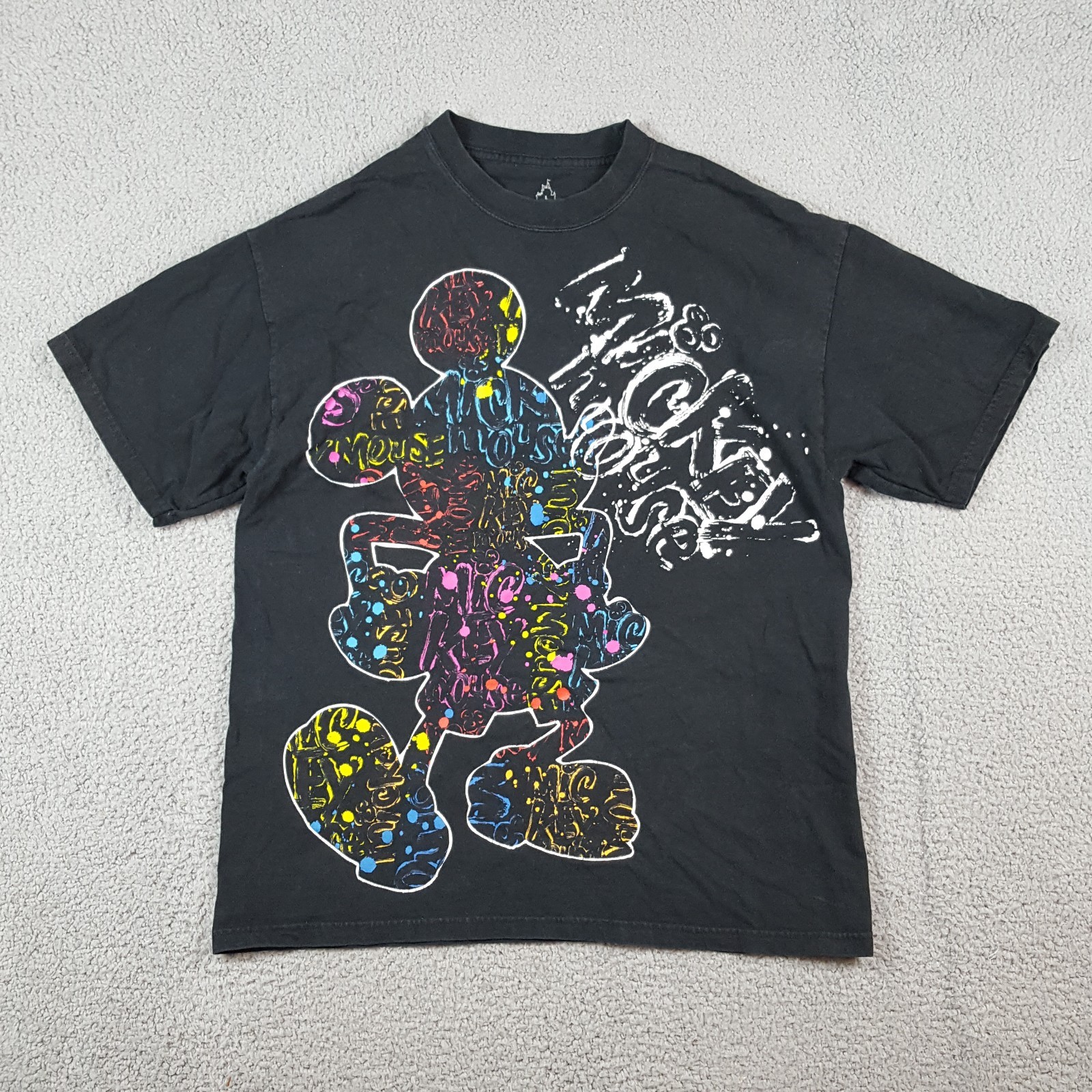 Mickey Mouse Paint Splatter Disney World Art Men's Si… - Gem