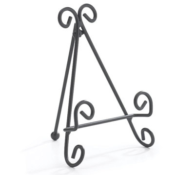 ~~ONE (1) METAL SCROLL DESIGN EASEL STAND~SMALL PLATE DISPLAY~~ | eBay