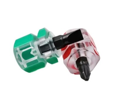 Mini Ultra Short Stubby Screwdriver Set 2 Pieces 1 Phillips, 1 Flat | eBay