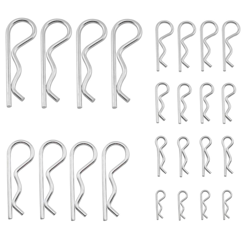 Cotter Pin Spring Fastener Assortment Kit, Tech 24 PCS R Clips Zinc ...