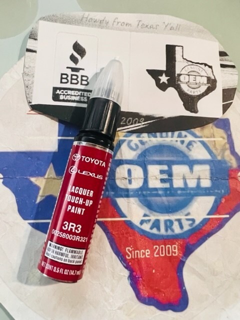 GENUINE TOYOTA BARCELONA RED META TOUCH-UP PAINT PEN CODE 3R3 OEM 00258 ...