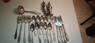 Vintage 1930s Silverplate Rose & Leaf Pattern National Silver Co. A2 | eBay