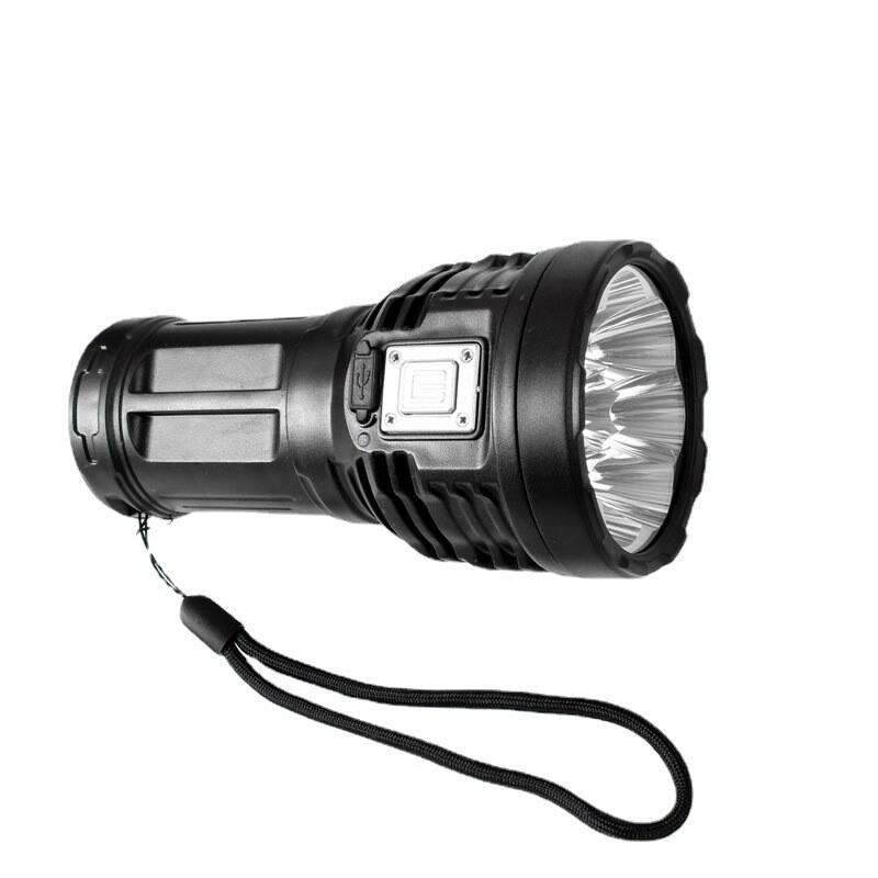 Super Bright 12000000LM Torch 8 LED Flashlight USB Rechargeable ...