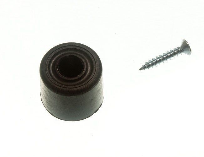 NEW PACKET 50 SMALL SIZE DOOR STOPS BLACK WITH FIXING SCREWS | eBay