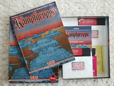 Vintage SSI Kampfgruppe War Computer Game for Apple II PLUS Scenario ...