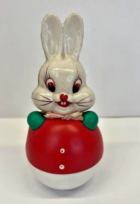 Vintage 5” Bunny Rabbit Roly Poly Weeble Toy Easter Toy | eBay