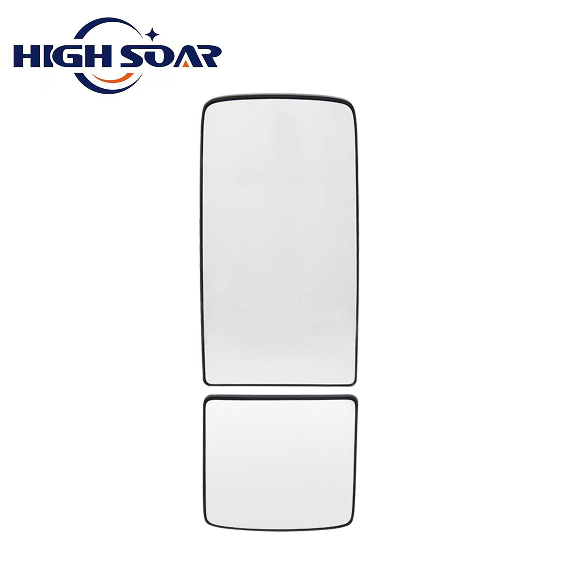 2PCS For Kenworth T680 T880 Main Big Mirror glass Upper and Small ...