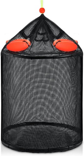 Extra Large Foldable Portable Floating Mesh Heavy Duty Fish Basket Cage ...