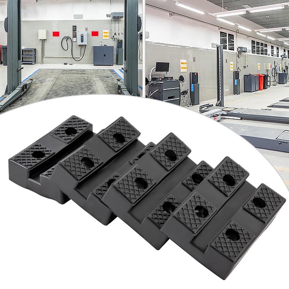 4*Four-hole Rectangular Lift Rubber Mat Auto Lift Car Truck Hoist Lift ...