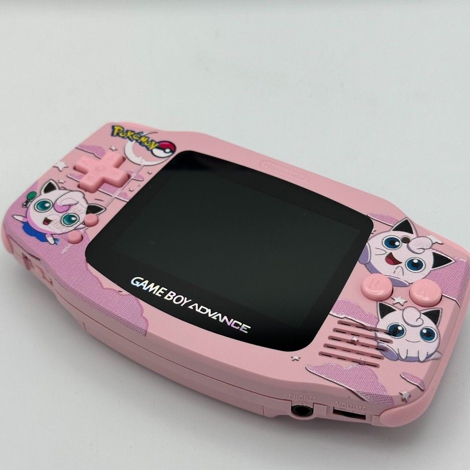 Game Boy Advance GBA Custom IPS Backlit UV Print Shell Jigglypuff Pink ...