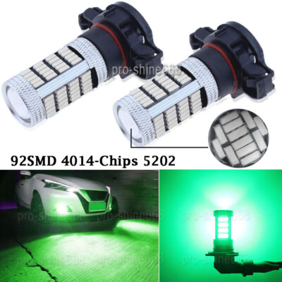 High Power Green LED Car Fog Driving Light Bulb Lamp 92SMD 5201 9009 ...