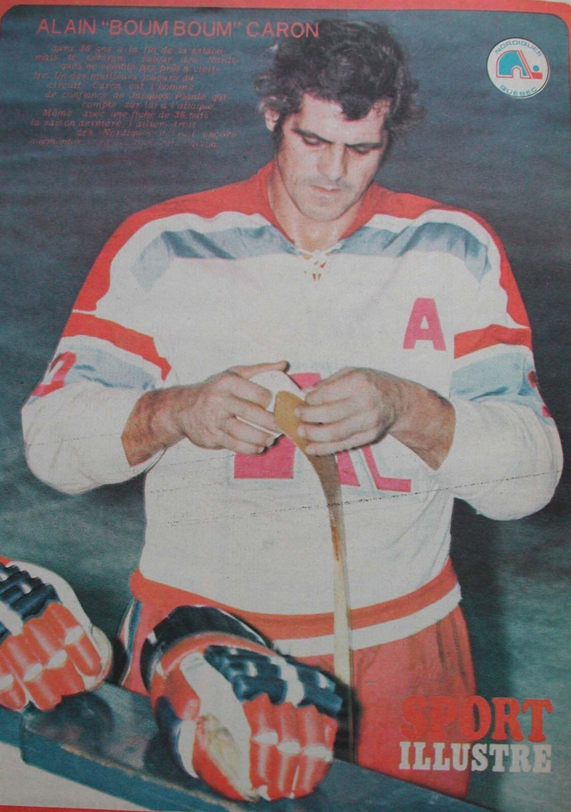NHL HOCKEY PHOTO PRINT QUEBEC NORDIQUES ALAIN CARON | eBay