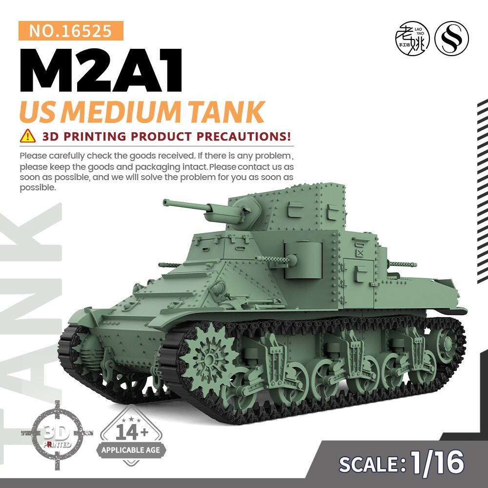 1/16 Military Model Kit US M2A1 Medium Tank | eBay