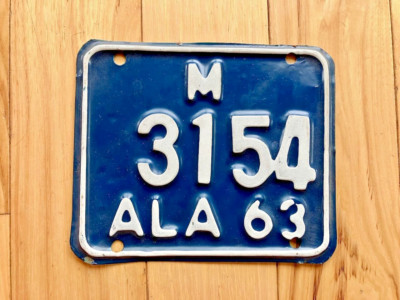 1963 Alabama Motorcycle License Plate | eBay