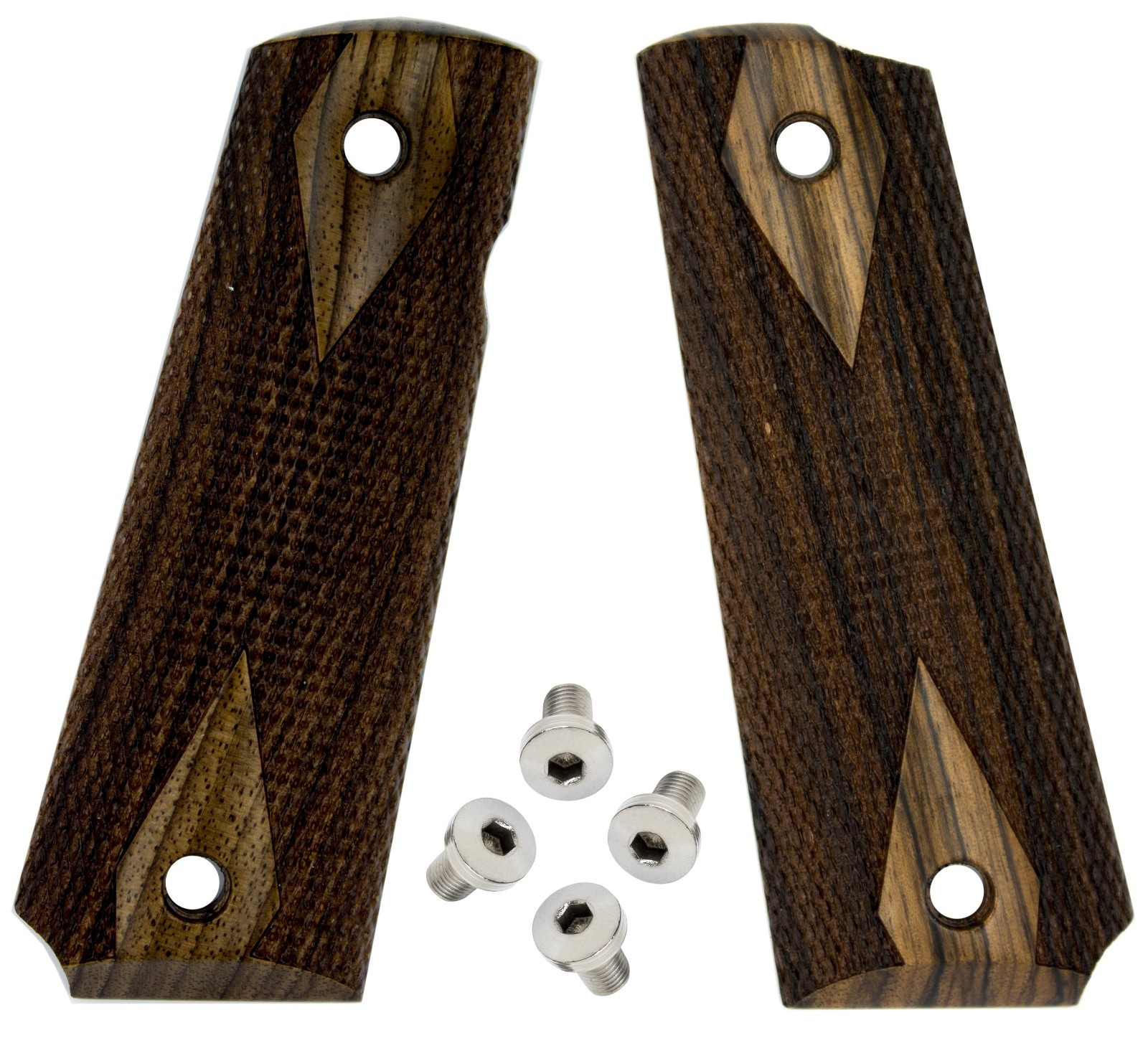 1911 Classic Wood Grips Full Size + stainless steel screws 1911 set | eBay