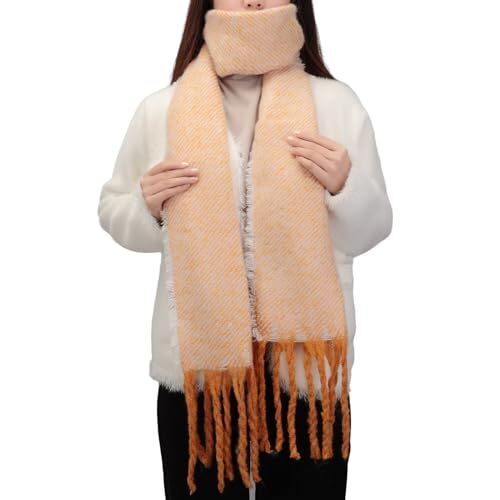 Womens Scarf Winter Big Colorful Checked Thick Warm Soft Scarves Casual ...