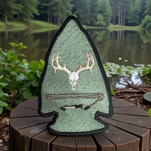 Arrowhead Deer Skull Embroidery Patch 4.10" X 2.61" | eBay