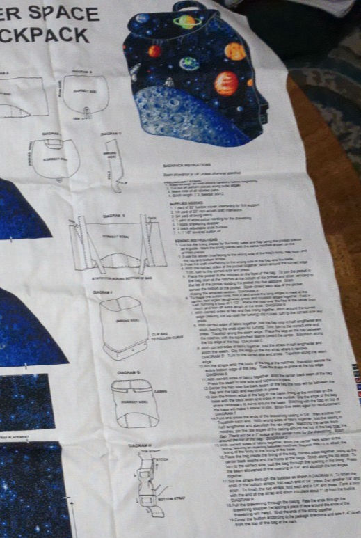 Vintage kids Outer space craft Backpack kit | eBay