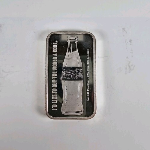 2023 Enjoy Coca Cola 1 Troy Oz .999 Fine Silver Bar Coke Bottles ...